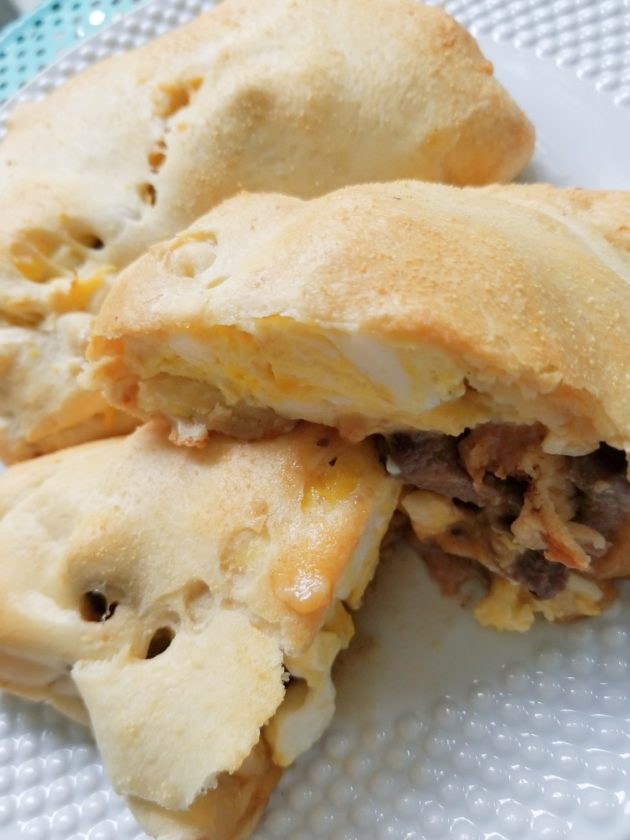 Steak & Egg Breakfast Calzones - Stef's Eats and Sweets