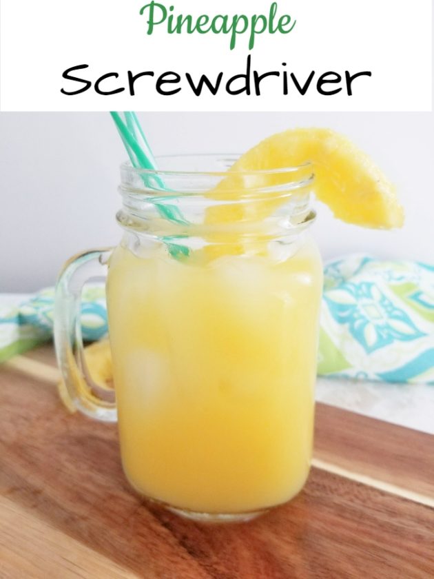 Tropical Pineapple Screwdriver - Stef's Eats and Sweets
