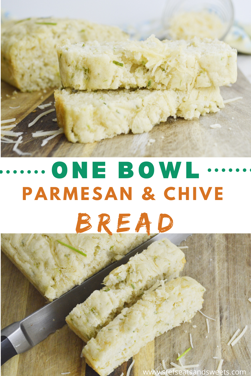 One Bowl Parmesan & Chive Bread - Stef's Eats and Sweets