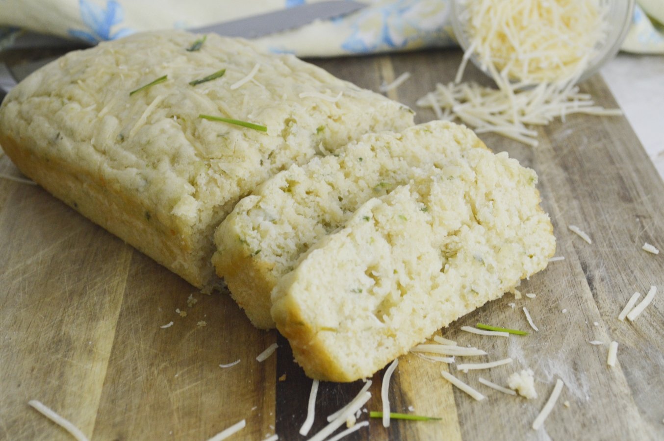 One Bowl Parmesan & Chive Bread - Stef's Eats and Sweets