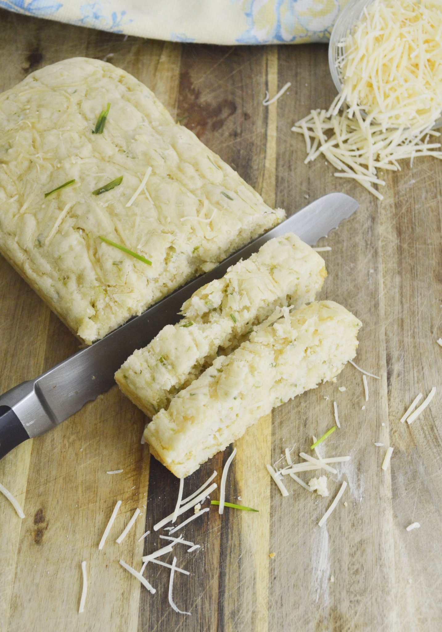 One Bowl Parmesan & Chive Bread - Stef's Eats and Sweets