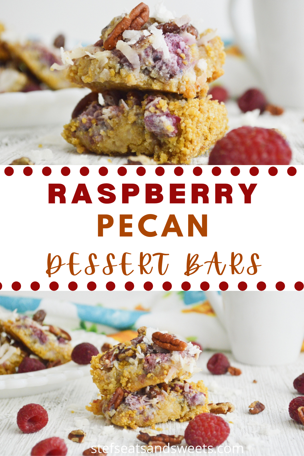 Raspberry Pecan Dessert Bars - Stef's Eats and Sweets