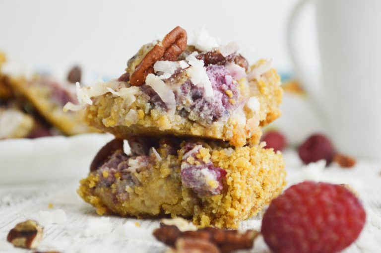 Raspberry Pecan Dessert Bars - Stef's Eats and Sweets