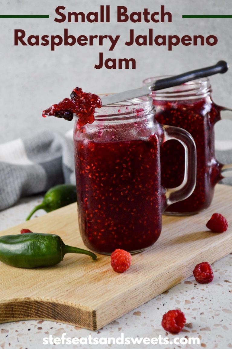 Small Batch Raspberry Jalapeno Jam - Stef's Eats and Sweets