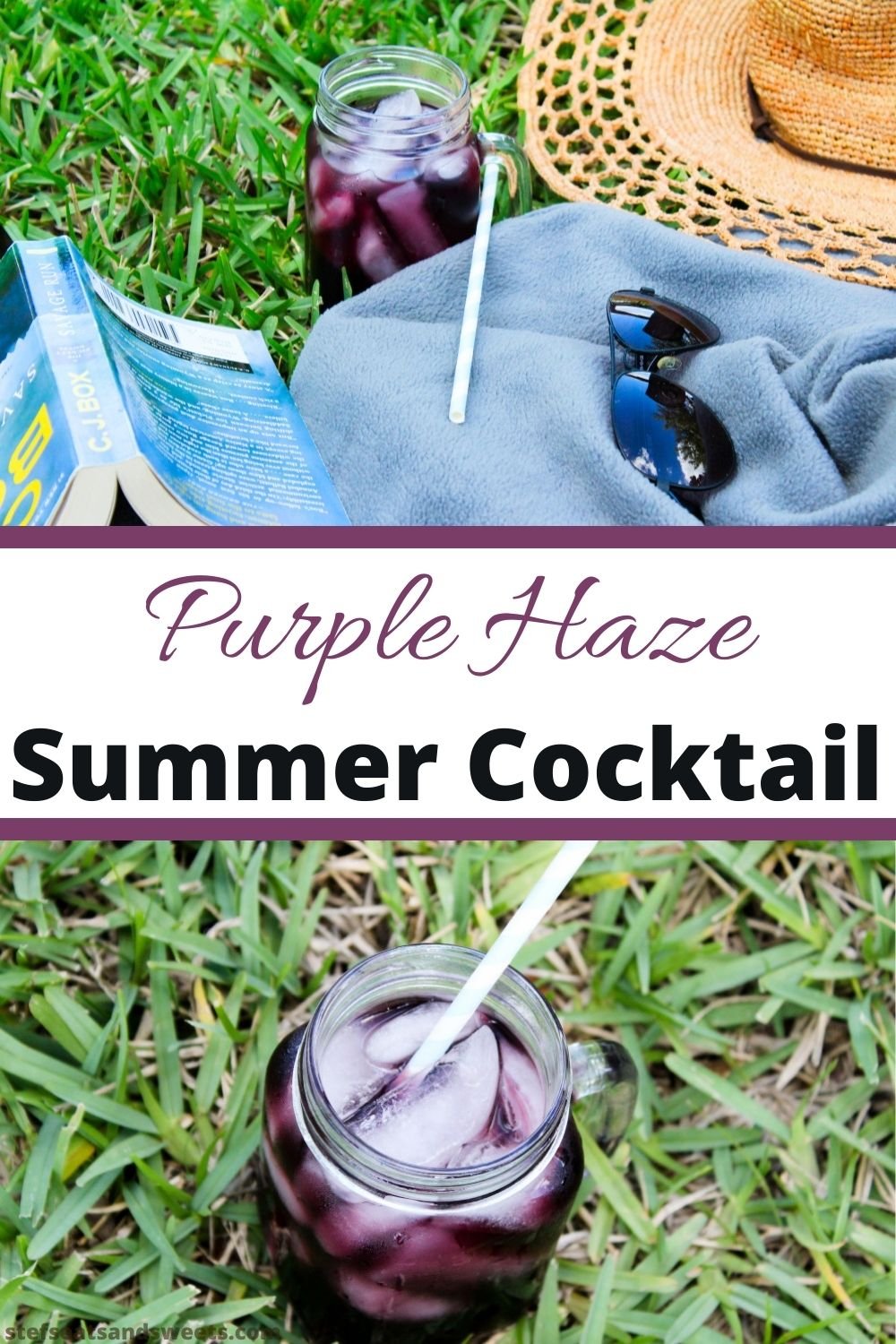 Purple Haze Summer Cocktail - Stef's Eats and Sweets