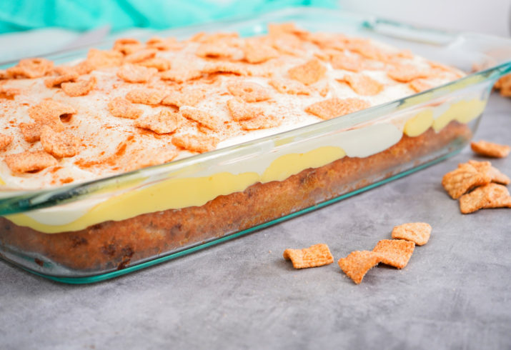 Easy Cinnamon Toast Crunch Poke Cake - Stef's Eats and Sweets