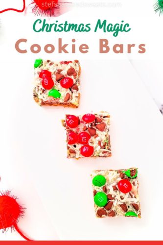 Christmas Magic Cookie Bars - Stef's Eats and Sweets
