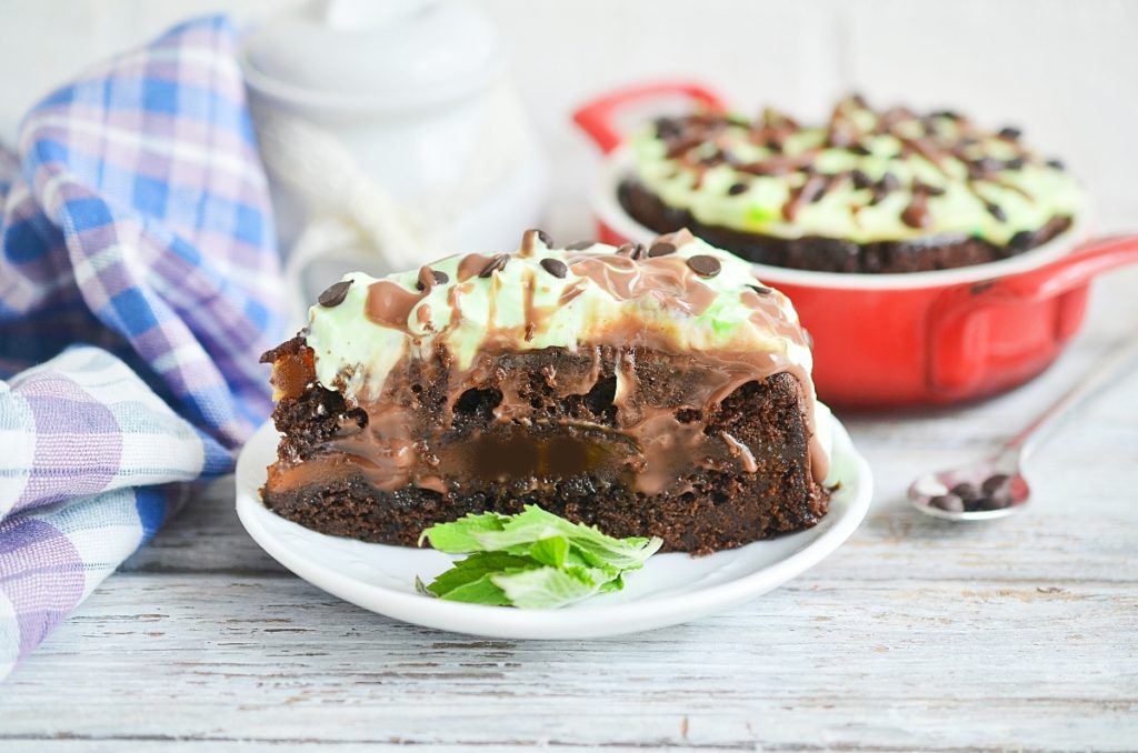 Deep Dish Chocolate Poke Cake - Stef's Eats and Sweets