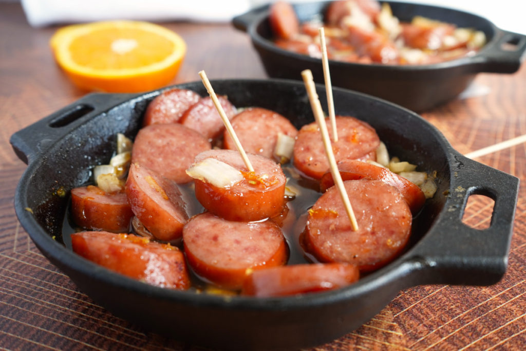 Orange Marmalade & Bourbon Smoked Sausage - Stef's Eats and Sweets