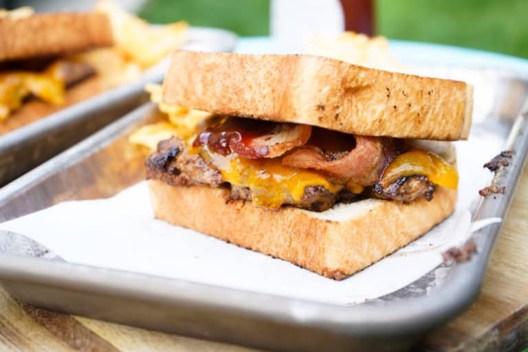 BBQ Texas Toast Blackstone Smash Burgers - Stef's Eats and Sweets