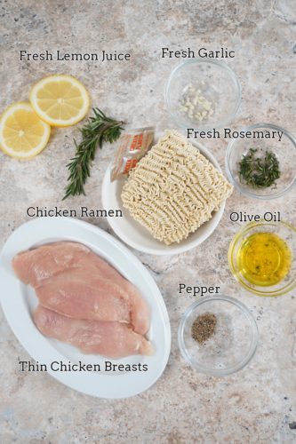 Lemon Rosemary Chicken Ramen - Stef's Eats and Sweets