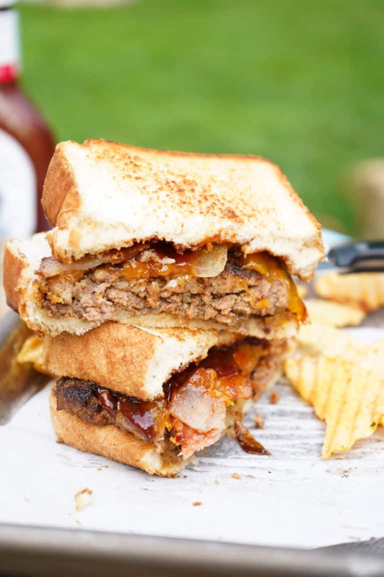 BBQ Texas Toast Blackstone Smash Burgers - Stef's Eats and Sweets