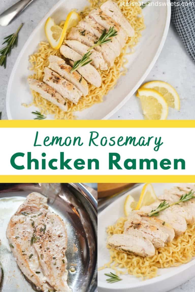 Lemon Rosemary Chicken Ramen - Stef's Eats and Sweets