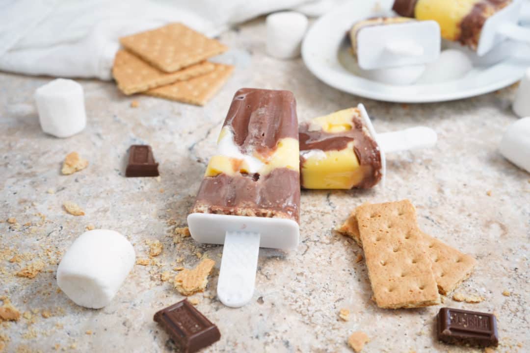 Marshmallow Creme S'mores Pudding Pops - Stef's Eats and Sweets