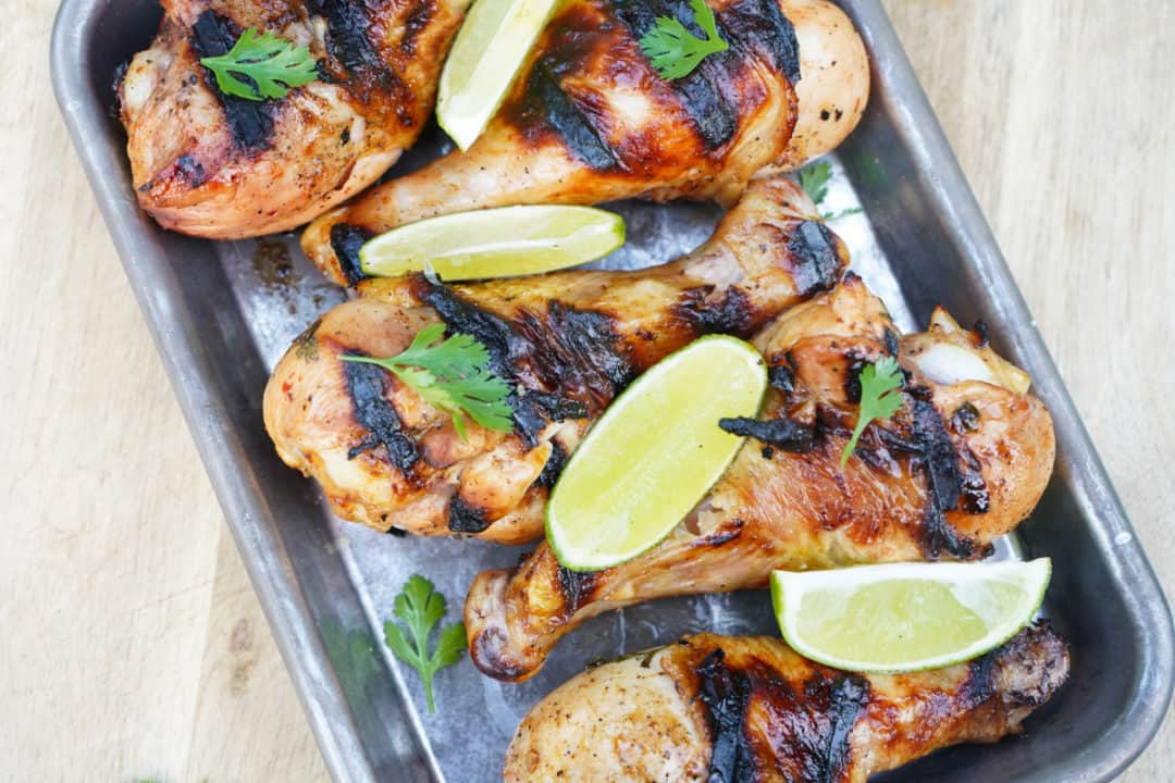 Juicy Tequila Lime Grilled Chicken Drumsticks - Stef's Eats and Sweets