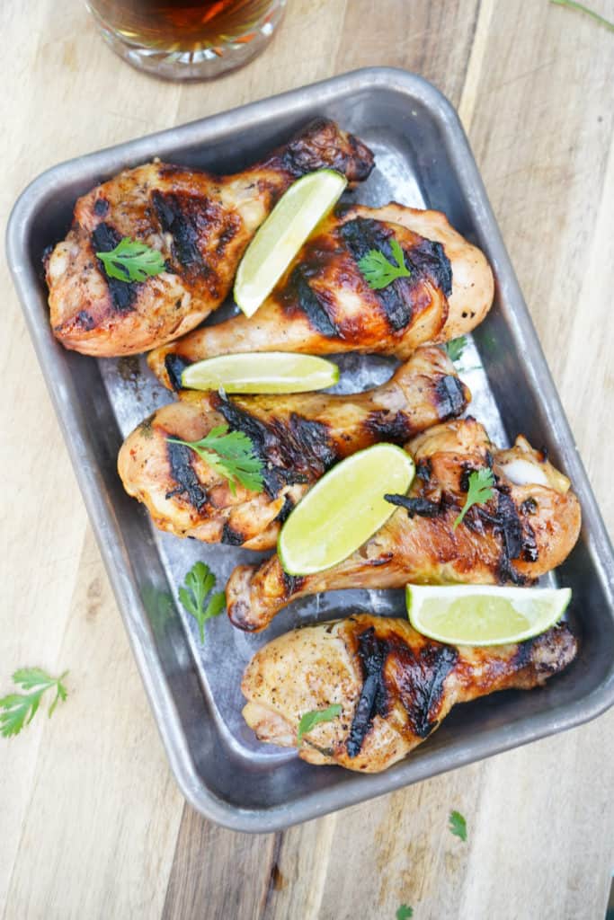 Juicy Tequila Lime Grilled Chicken Drumsticks - Stef's Eats and Sweets