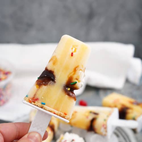 Nutty Hot Fudge Sundae Pudding Pops - Stef's Eats and Sweets
