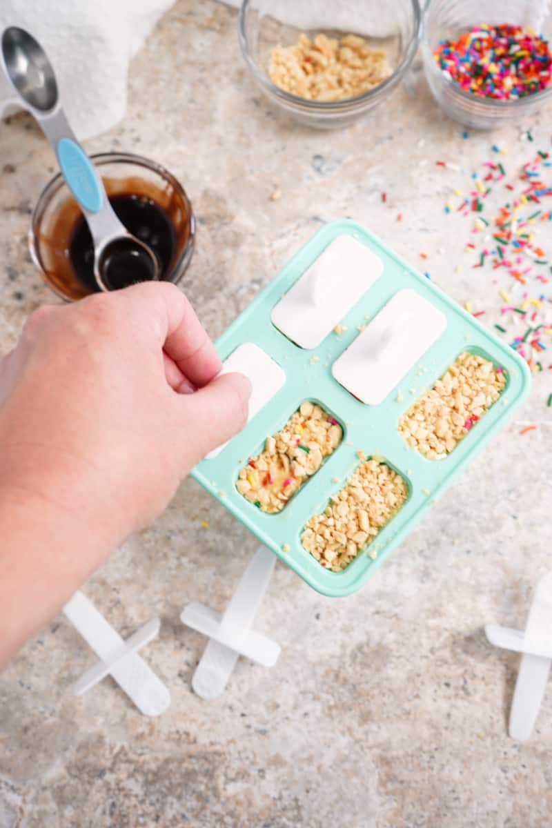 Nutty Hot Fudge Sundae Pudding Pops - Stef's Eats and Sweets