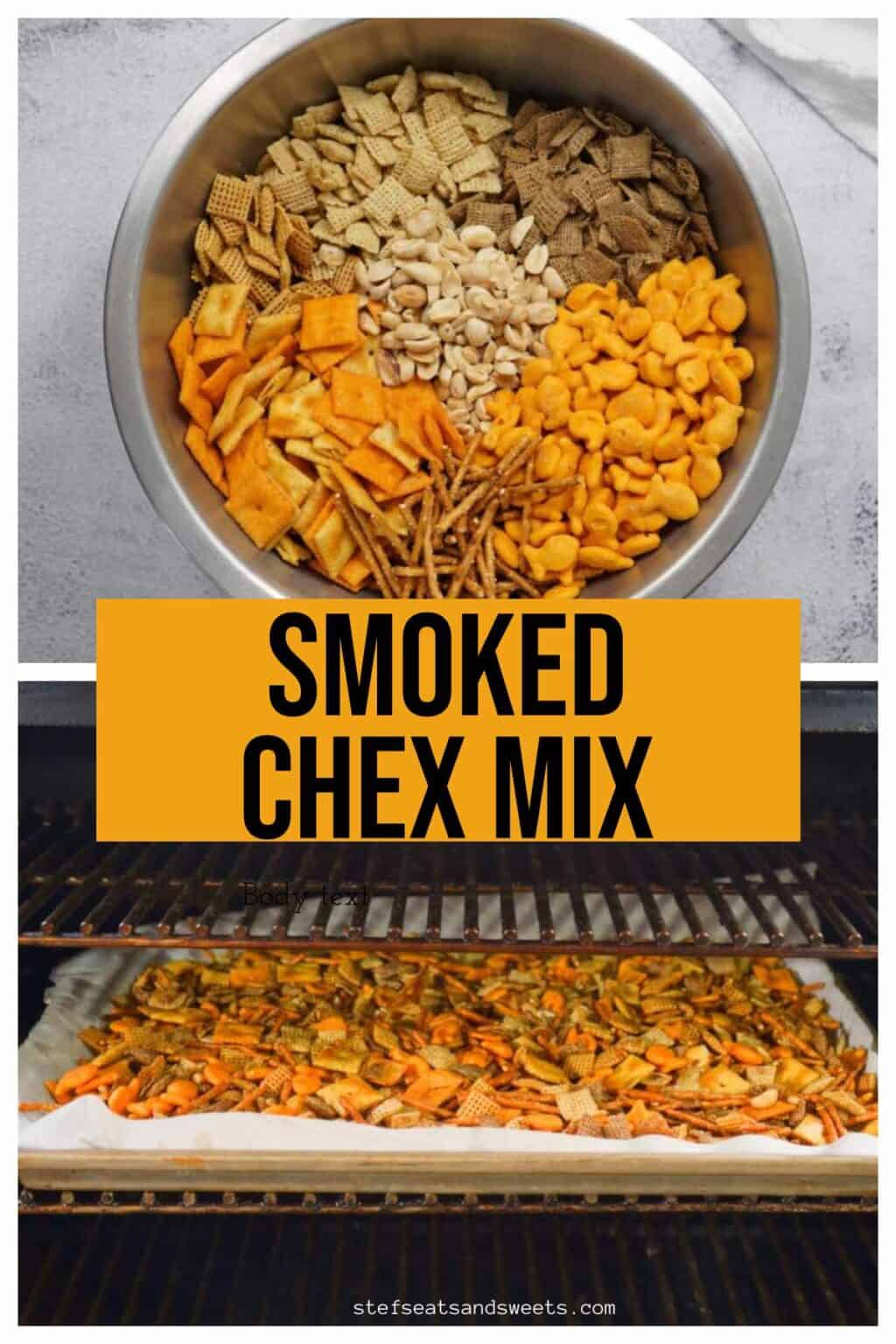 Cheddar Bacon Smoked Chex Mix - Stef's Eats and Sweets