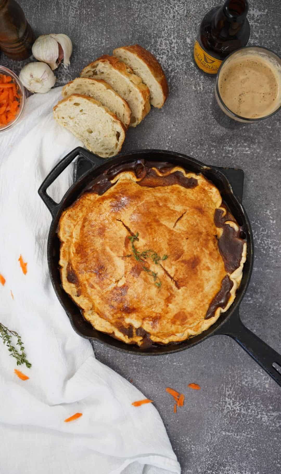 Savory Beef & Stout Irish Pot Pie - Stef's Eats and Sweets