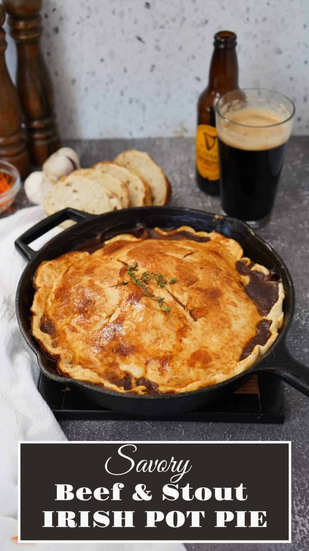 Savory Beef & Stout Irish Pot Pie - Stef's Eats and Sweets