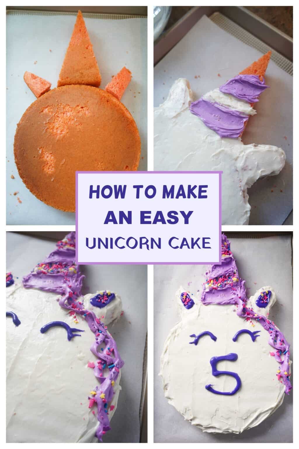 Simple Unicorn Cake Design - Stef's Eats and Sweets