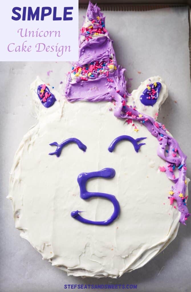 Simple Unicorn Cake Design - Stef's Eats and Sweets