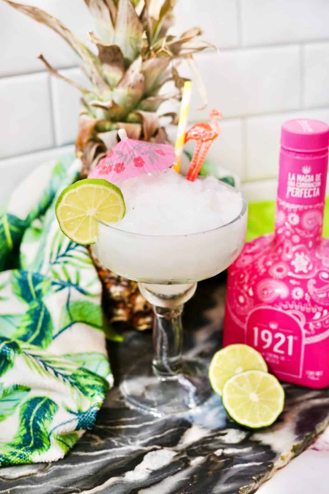 Creamy Frozen Coconut Margarita - Stef's Eats and Sweets
