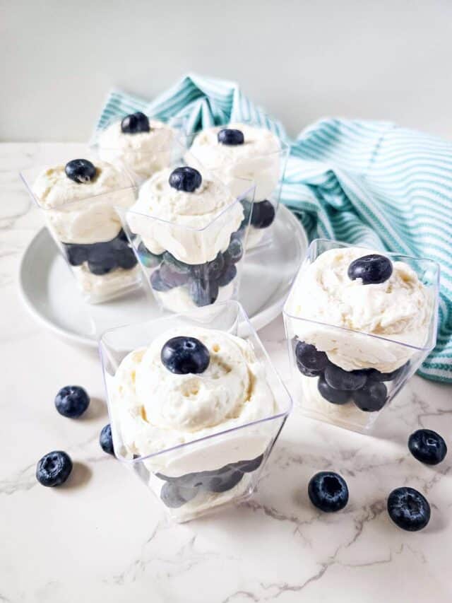 No Bake Lemon Blueberry Cheesecake Parfaits - Stef's Eats and Sweets