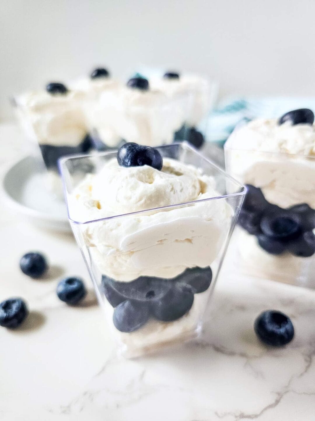 No Bake Lemon Blueberry Cheesecake Parfaits - Stef's Eats and Sweets