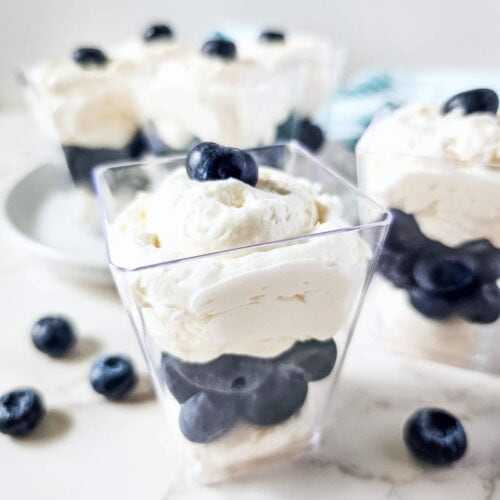 No Bake Lemon Blueberry Cheesecake Parfaits - Stef's Eats and Sweets