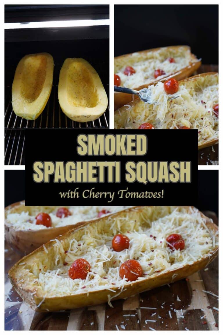 Smoked Spaghetti Squash with Cherry Tomatoes - Stef's Eats and Sweets