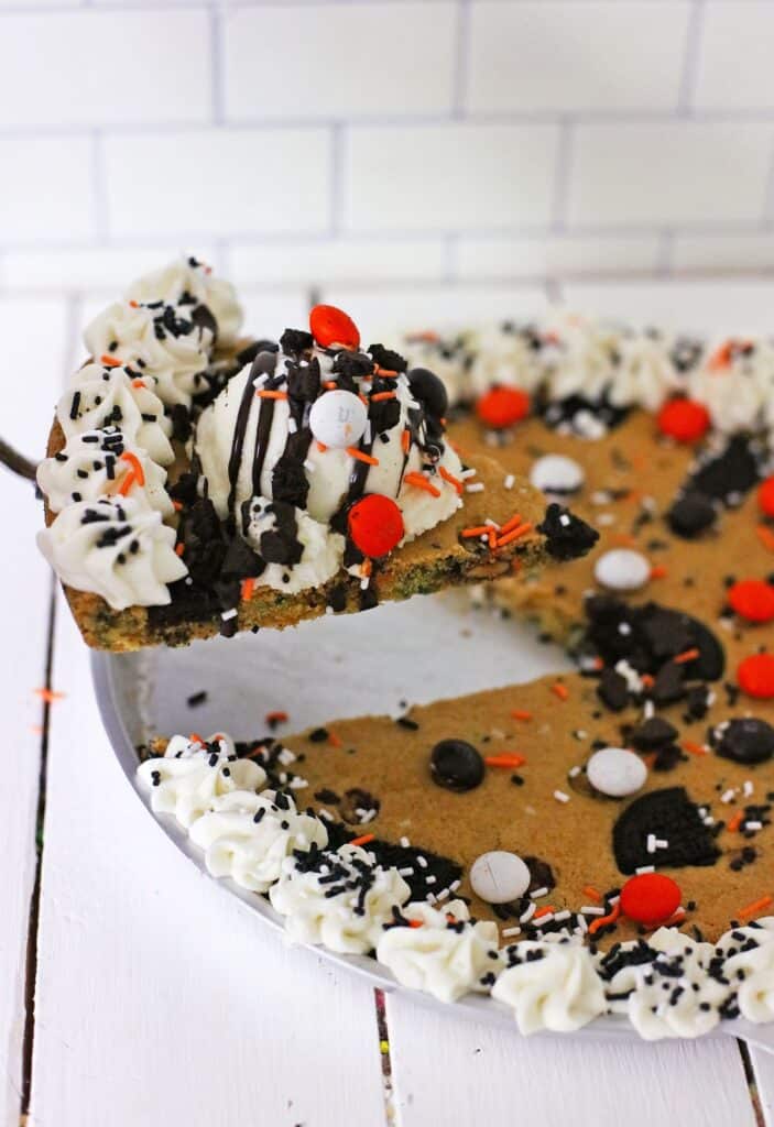 Fun Halloween Cookie Cake - Stef's Eats and Sweets