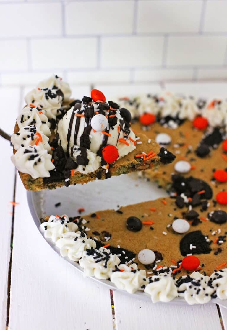 Fun Halloween Cookie Cake - Stef's Eats and Sweets