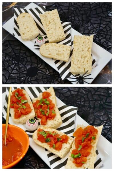 Yummy Halloween Boo-schetta - Stef's Eats and Sweets