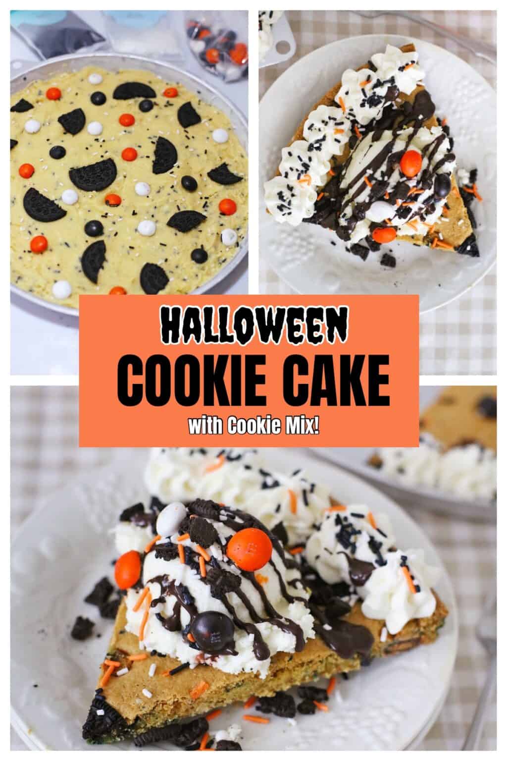 Fun Halloween Cookie Cake - Stef's Eats and Sweets
