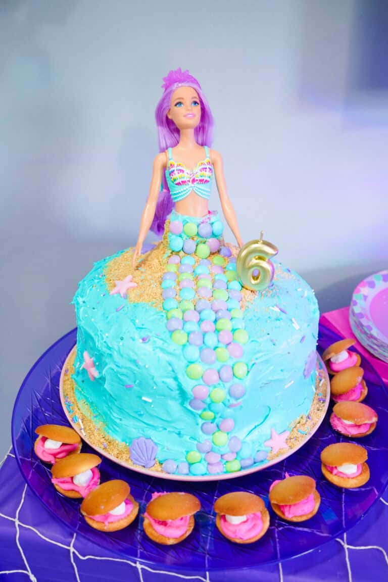Fun Barbie Mermaid Cake - Stef's Eats and Sweets