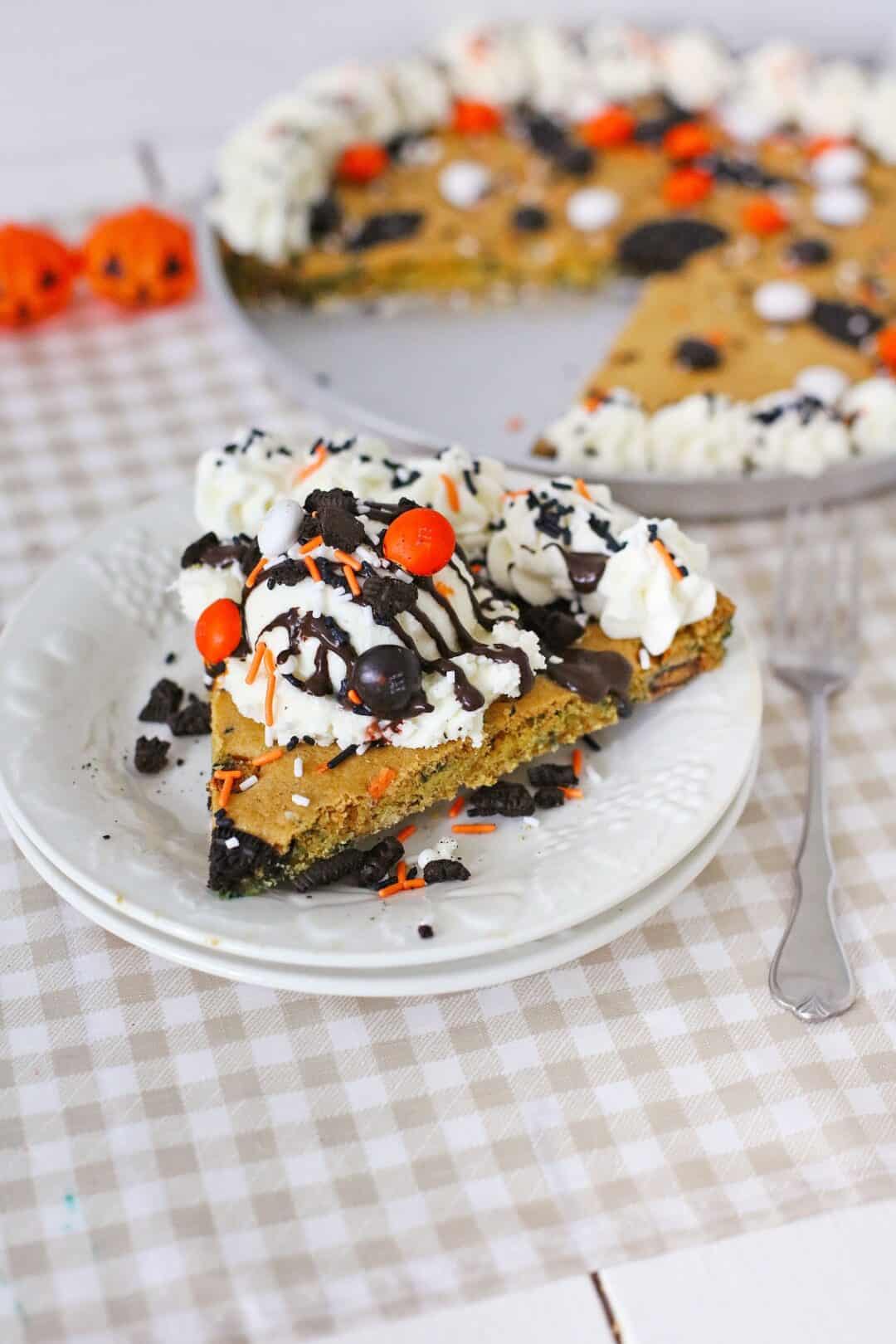 Fun Halloween Cookie Cake - Stef's Eats and Sweets