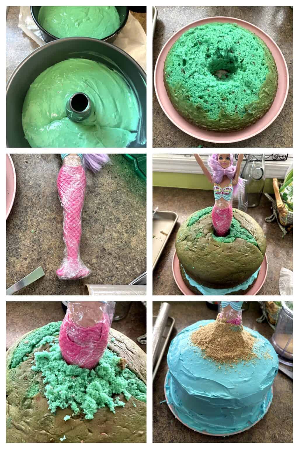 Fun Barbie Mermaid Cake - Stef's Eats and Sweets