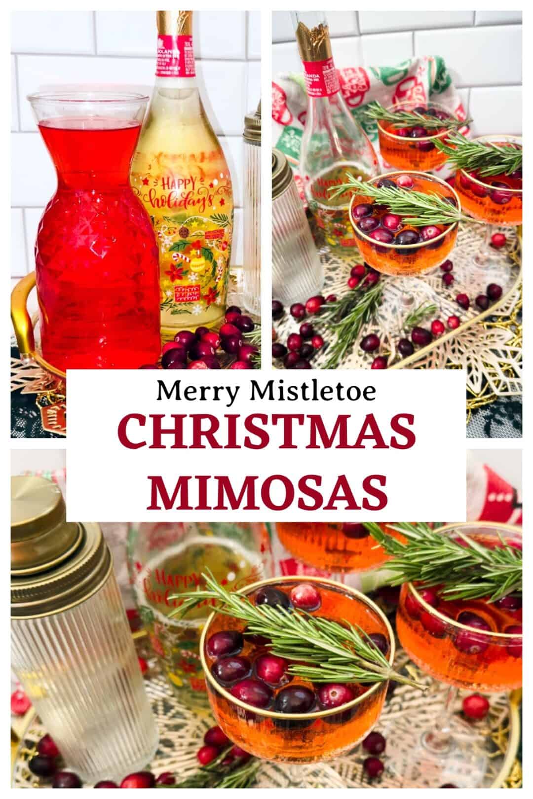 Merry Mistletoe Christmas Mimosas - Stef's Eats and Sweets
