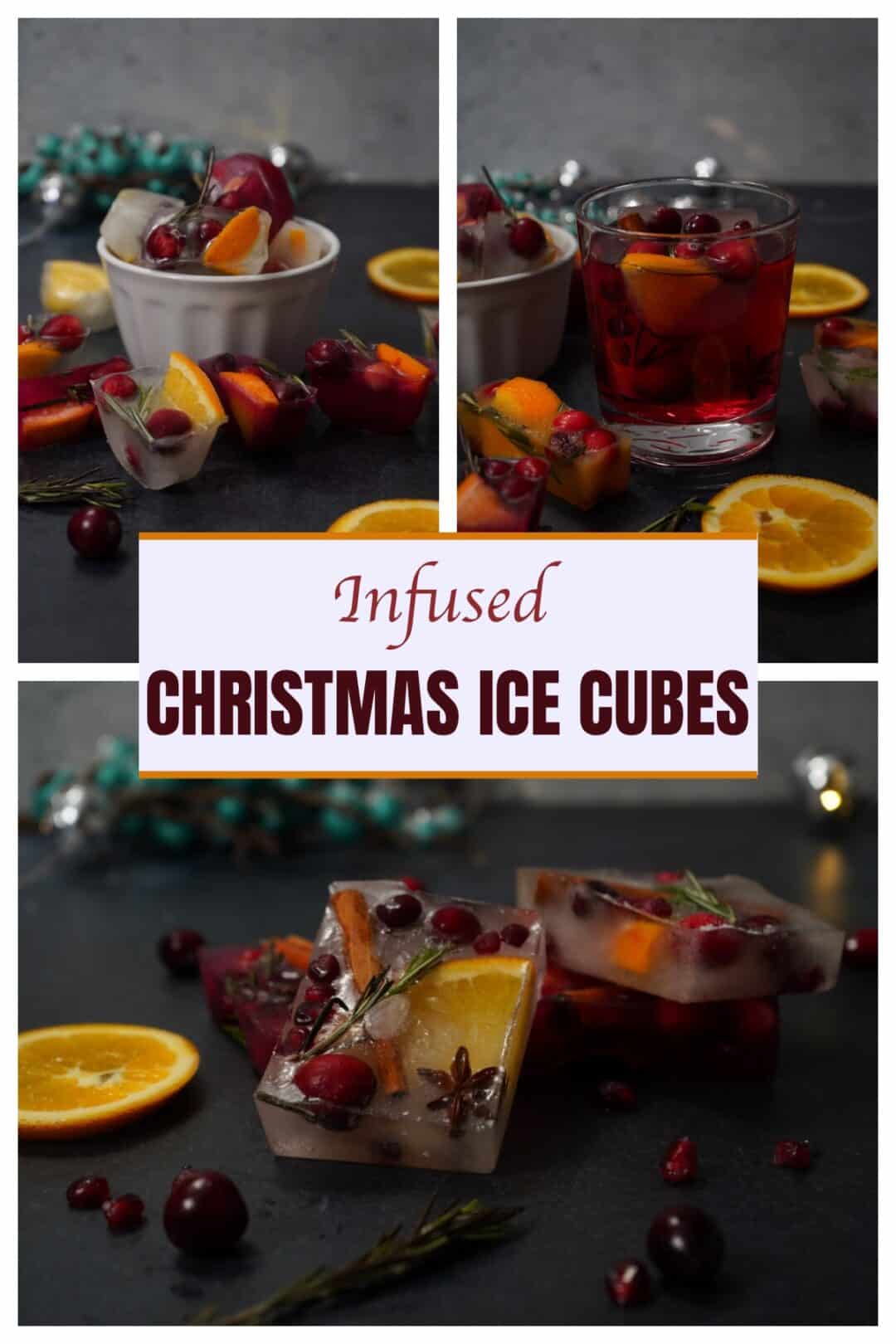 Infused Christmas Ice Cubes - Stef's Eats and Sweets