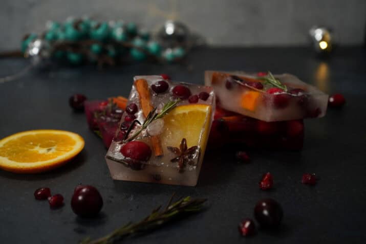 Infused Christmas Ice Cubes - Stef's Eats and Sweets