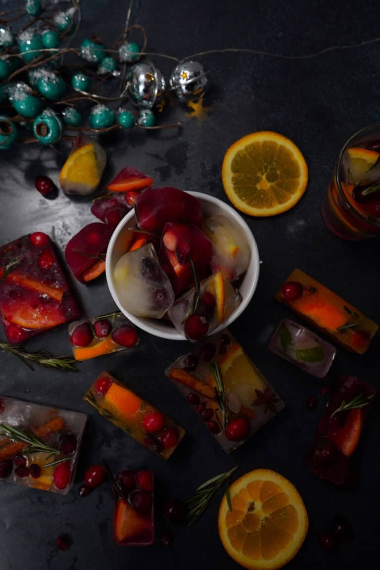 Infused Christmas Ice Cubes - Stef's Eats and Sweets