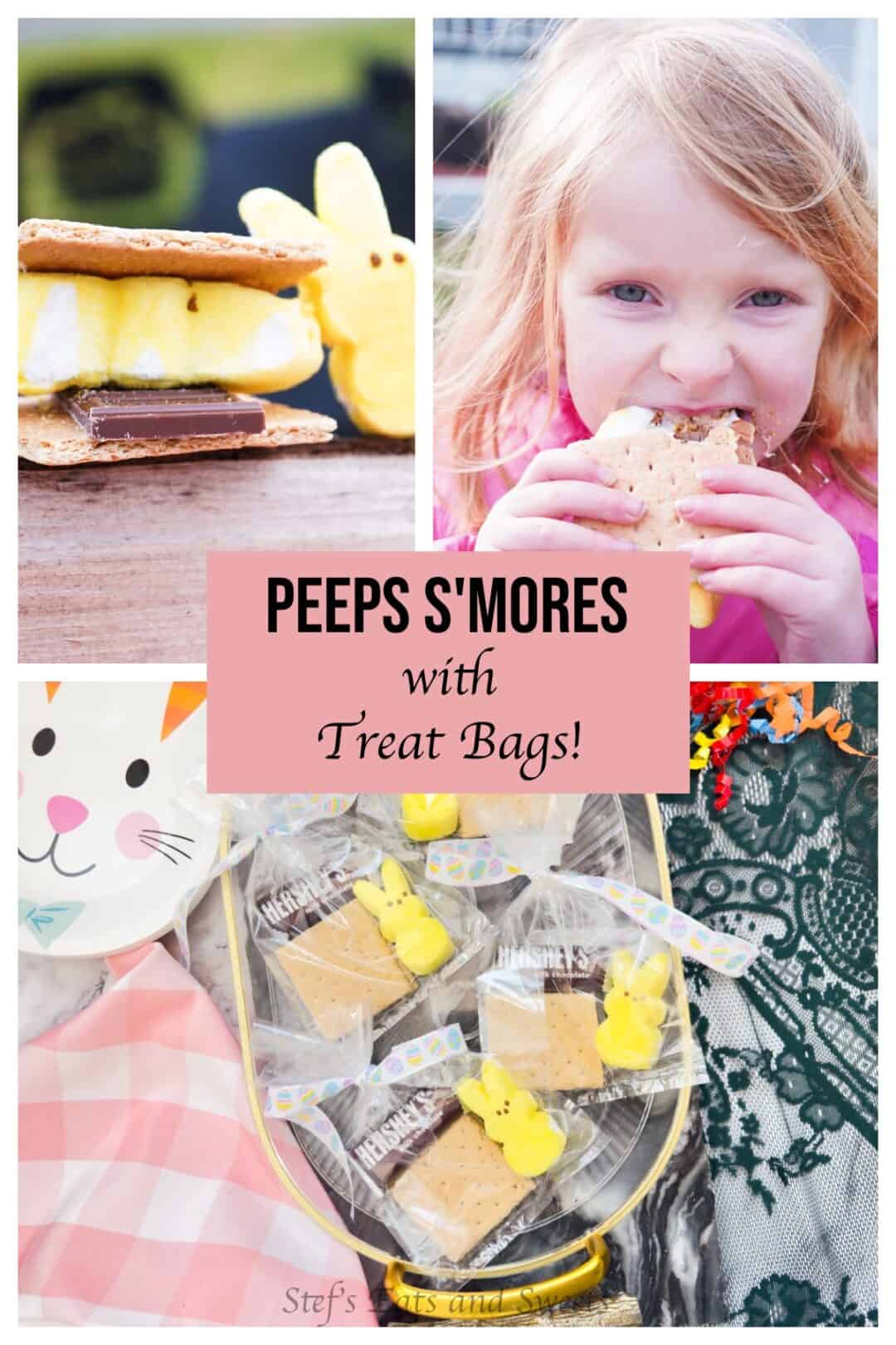Peeps S'mores (with Treat Bags!) - Stef's Eats and Sweets