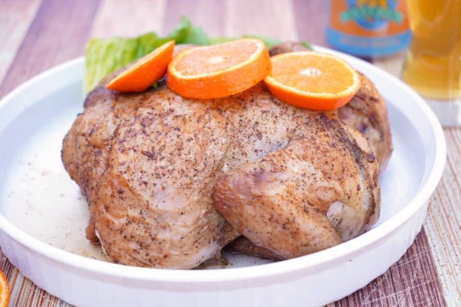 Citrus Ale Smoked Chicken - Stef's Eats and Sweets