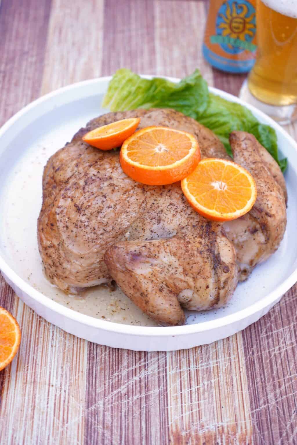 Citrus Ale Smoked Chicken - Stef's Eats and Sweets