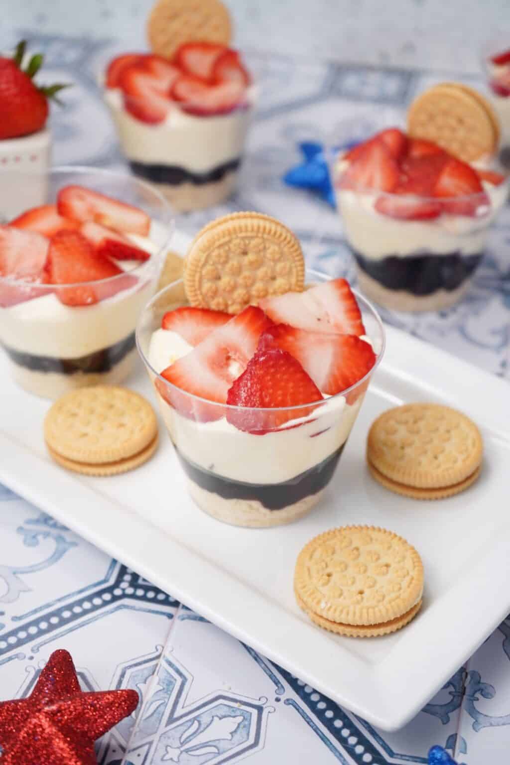 Pretty Patriotic Parfait Cups - Stef's Eats and Sweets