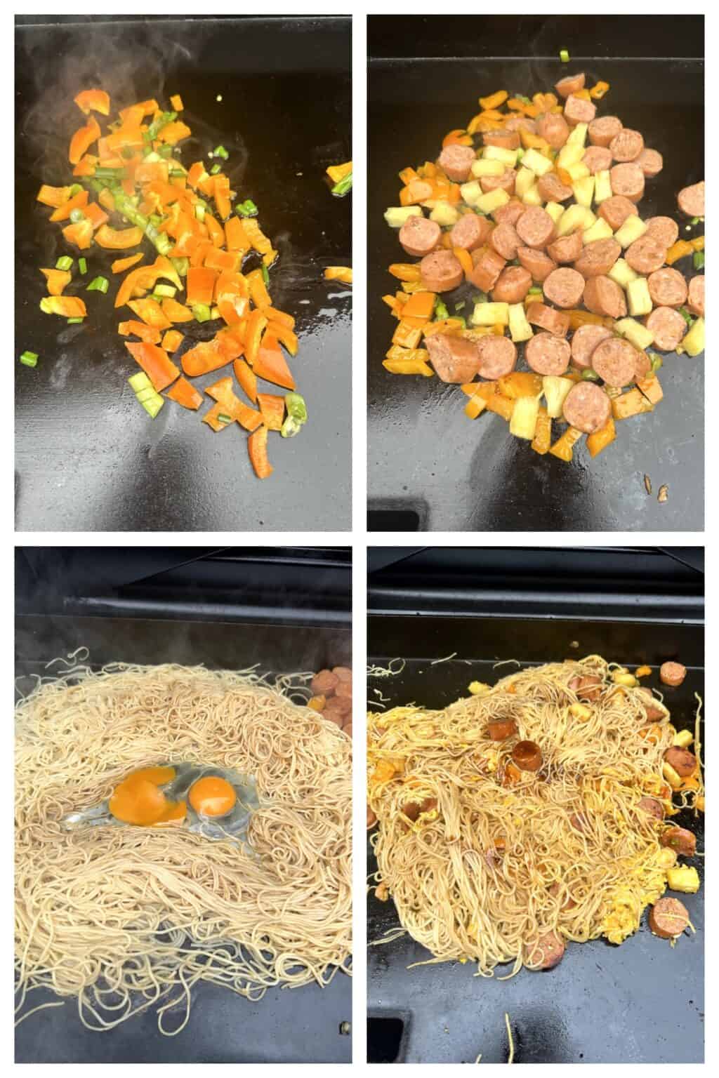 Pineapple and Sausage Stir Fry on the Blackstone (or Flat Top) - Stef's ...