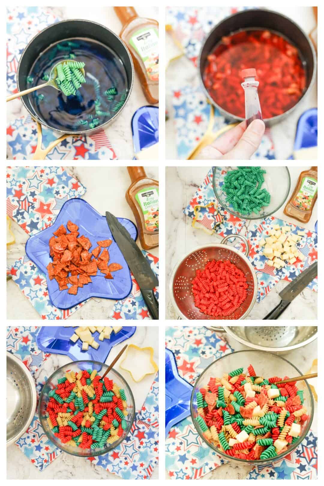 Red White and Blue Italian Pasta Salad - Stef's Eats and Sweets