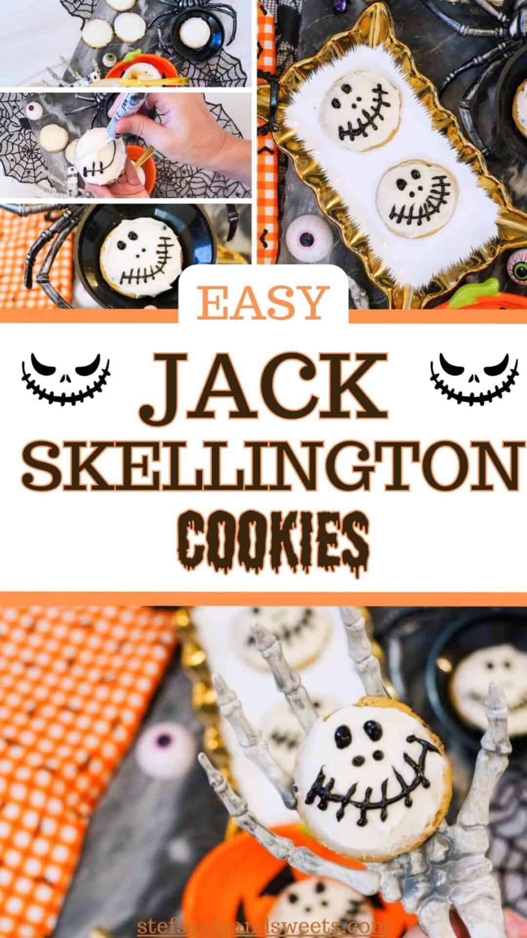 Easy Jack Skellington Cookies - Stef's Eats and Sweets